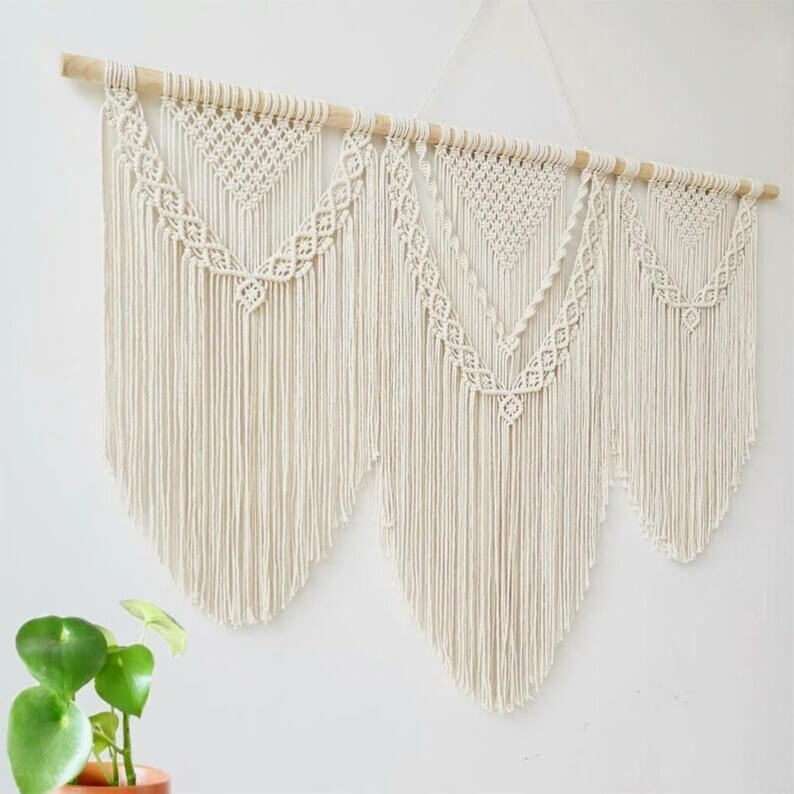 Handmade Macrame Large Wall Hanging, Wall Decor – The Colours