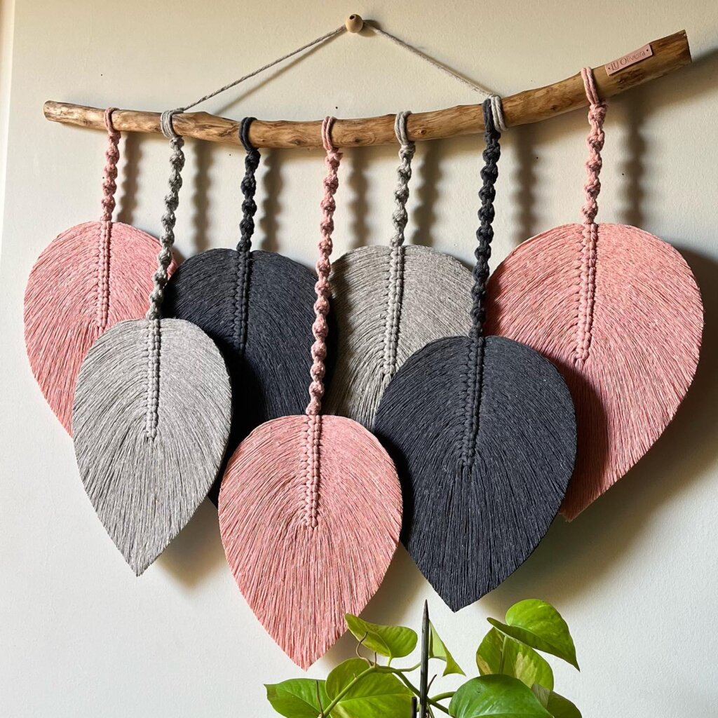 Handmade Macrame Leaves Wall Hanging – The Colours