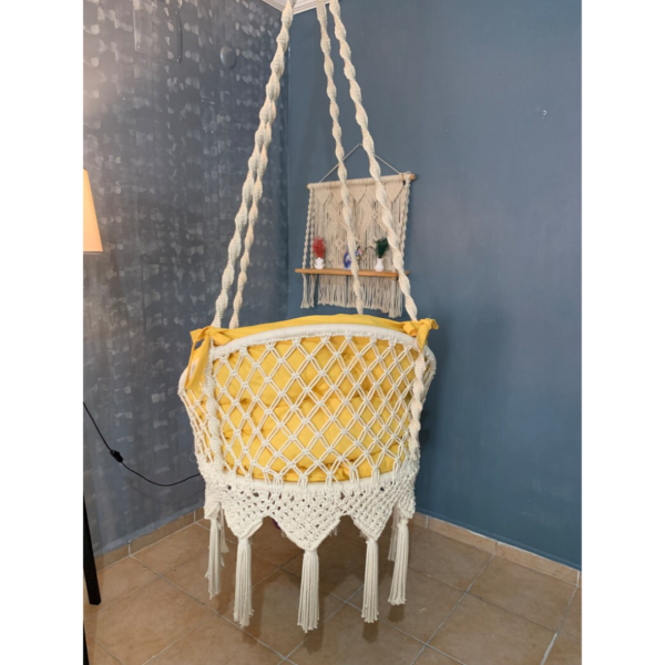 Macrame Swing, Outdoor/Indoor Swing,Handmade Macrame Swing, Jhula, Hammock – The Colours